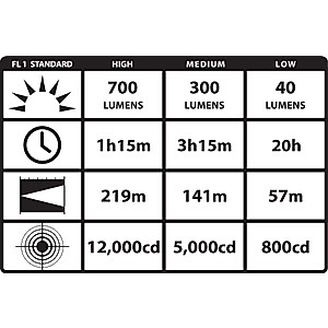 Streamlight 74620 Strion DS HL 700-Lumen Rechargeable Flashlight with 120-Volt/100-Volt AC Charger, Grip Ring, Black