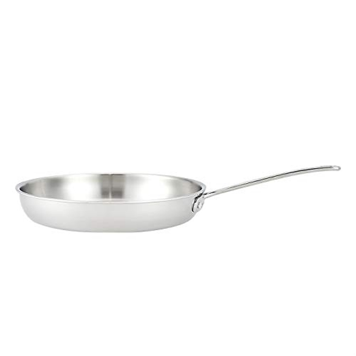 Amazon Basics Tri-Ply Stainless Steel Fry Pan, 12 Inch, Silver (Previously AmazonCommercial brand)