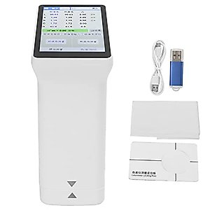 Color Tester, Stable High Accuracy Color Meter Large Storage Space with Data Line for Chroma Sampling