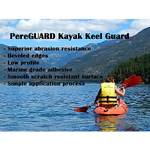 PereGuard Kayak Keel Guard 4" Width White (3 feet) Kayak Canoe Protective Guard Abrasion Resistance