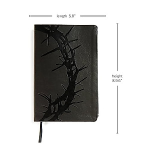 KJV Large Print Personal Size Reference Bible, Charcoal Leathertouch, Red Letter, Pure Cambridge Text, Presentation Page, Cross-References, Full-Color Maps, Easy-to-Read Bible MCM Type