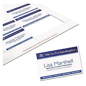 Avery 5390 Insert Badge Refill, Fits 2-1/4-Inch x3-1/2-Inch, 8/Sht, 400/BX, WE