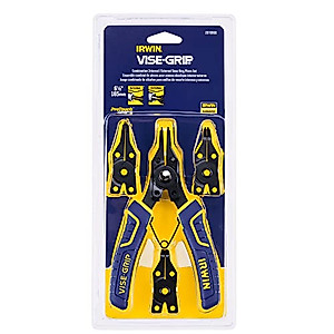 IRWIN VISE-GRIP Convertible Snap Ring Pliers, 6-1/2-Inch (2078900), Multi color