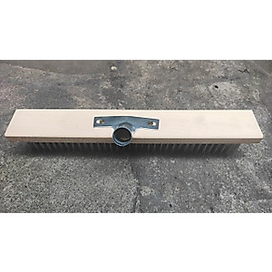 16" Heavy-Duty Rough Surface Floor Brush,Stainless Steel Wire Large Deck Scrub Brush 16" x 2.7” Removes Snow, Dirt & Grime on Drivways, Steps, Patios, Decks, Tile, Cement Without Stick (16")