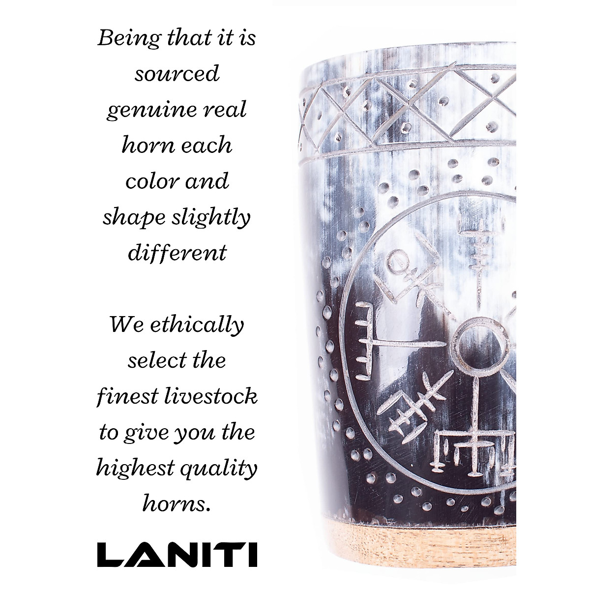 Ox Horn Shot Glass Set of (4) Toasting Craftsmanship Genuine Ox Hand Crafted Engravings Ethically Sourced Viking Horn Drinking Cup Viking Gift For Men Cave Polished Cups