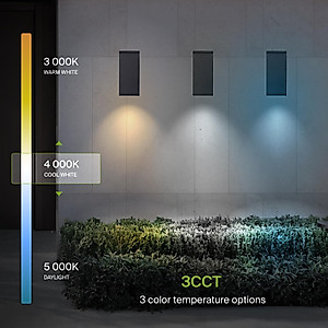 ASD LED Up Down Wall Lights Cylinder Outdoor, Photocell Dusk to Dawn, 18W (120W Eq) 1500Lm 120-277V 3000K-4000K-5000K Options, Matte Black Exterior Wall Sconce, Wall Lantern, ETL & Energy Star