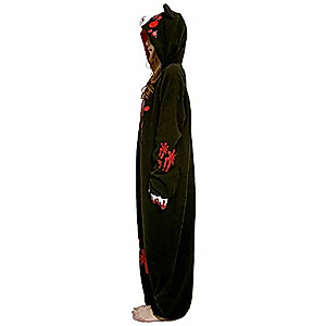 SAZAC Gloomy Bear Kigurumi - Onesie Jumpsuit Halloween Costume (Black)