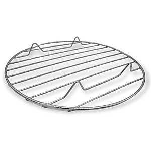 Handy Housewares 8-Inch Round Metal Wire Cake Cooling Rack - Cools Down Pastries or Breads (1-pack)