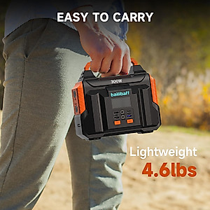 Portable Power Station 300W 257wh Lithium Battery Bailibatt Small Portable Generator for Home Use Camping Travel Emergency Hunting Outdoor, Large Power Bank with AC Outlet for Laptop