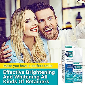 Retainer Cleaner, Denture Cleaner, Suitable for Stains, Discoloration, Odors, Fresh in 3 Minutes