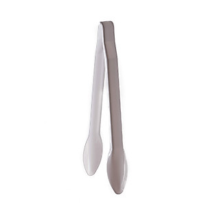 Set of 3 - Heavy Duty White Serving Tongs - 9 inch - Plastic Disposable Salad Tongs - High Heat Plastic, Catering, Salads, Bakery, Buffets, BBQ, Ice, Hot and Cold Foods (9")