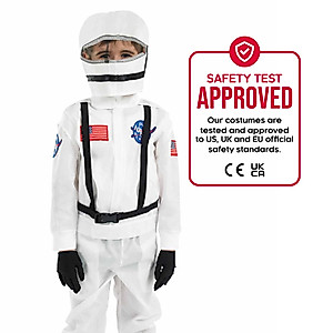 fun shack Astronaut Costume for Kids with Helmet, Kids Astronaut Costumes, Nasa Costume Kids, Space Costume for Kids, Medium