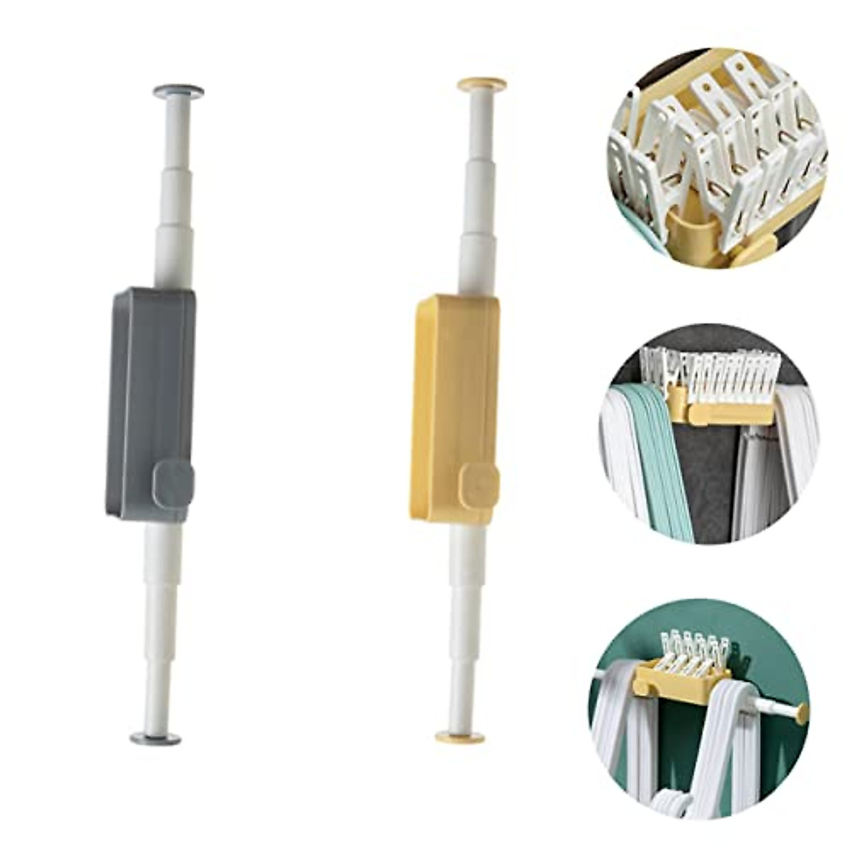 Veemoon Hanger Storage Rack Foldable Garment Rack Multipurpose Hanger Clothes Organizer Rack Hanger Holder Rack Retail Display Rack Hanger Stacker Clothes Hanger Storage Rack Pp Shelf 1pc