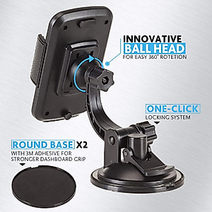 Bestrix Phone Car Holder for Dash & Windshield Quick Charge 4.0 Super-Fast Car Charger