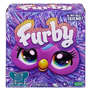 Furby Purple, 15 Fashion Accessories, Interactive Plush Toys for 6 Year Old Girls & Boys & Up, Voice Activated Animatronic