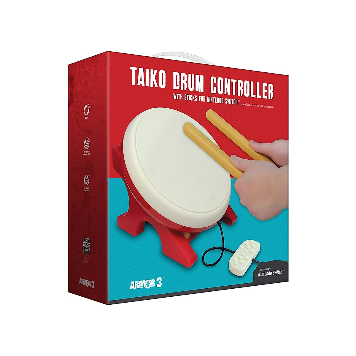 Armor3 Taiko Drum Controller with Sticks for Nintendo Switch - Nintendo Switch