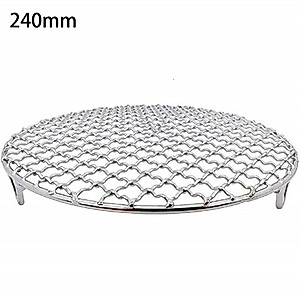 PETSTIBLE 6.5Inch Round Racks Non Stick Stainless Steel Cooling Rack Grill Cooking Baking Grilling Roasting Steamer Rack Oven and Dishwasher Safe