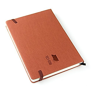 Red Co Journal with Embossed Fox, 240 Pages, 5"x 7" Lined, Rust Orange