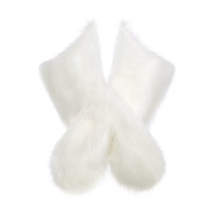 BABEYOND Women's Faux Fur Shawl Party Faux Fur Collar Fur Wraps for Winter Bridal Wedding Cover Up