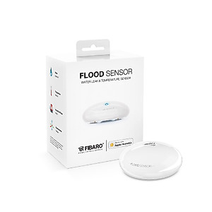Fibaro FGBHFS-101 Flood, Water & Temperature Sensor Homekit enabled water leakage detector, white