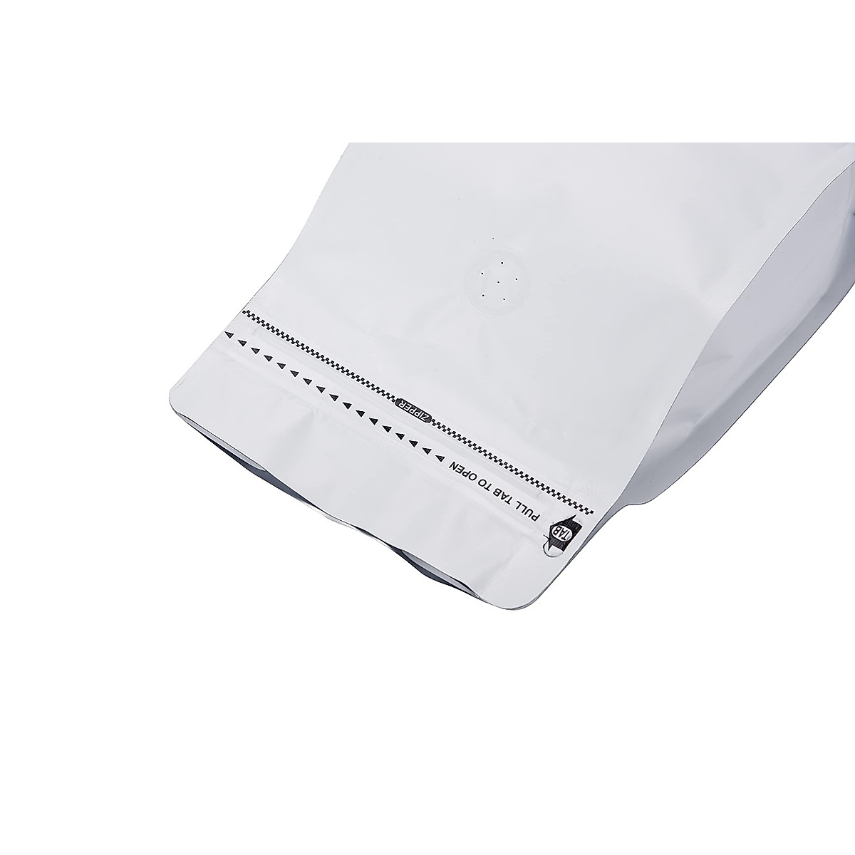 50 Count 8 Ounce Matt White Aluminum Foil Coffee Bags, Stand Up/Flat Bottom Side Gusset Coffee Pouches with Air Release Valve and Reusable Side Zipper (50, 8OZ, 0.5LB, 250G)