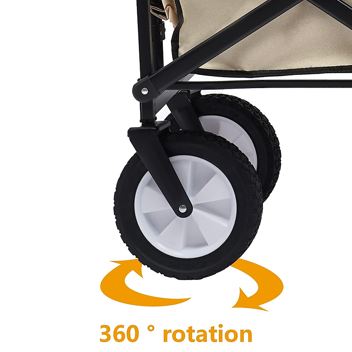 Folding Wagon Cart, Large Capacity Collapsible Utility Camping Cart, Collapsible Folding Outdoor Utility Wagon