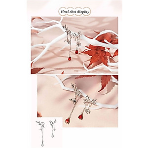 YYYGGar Heaven Official Blessing Cosplay Xie lian,Anime Tian Guan Ci Fu San Lang Cosplay Costume Earrings Irregular 2pc, Silver, 0.78*1.37inch