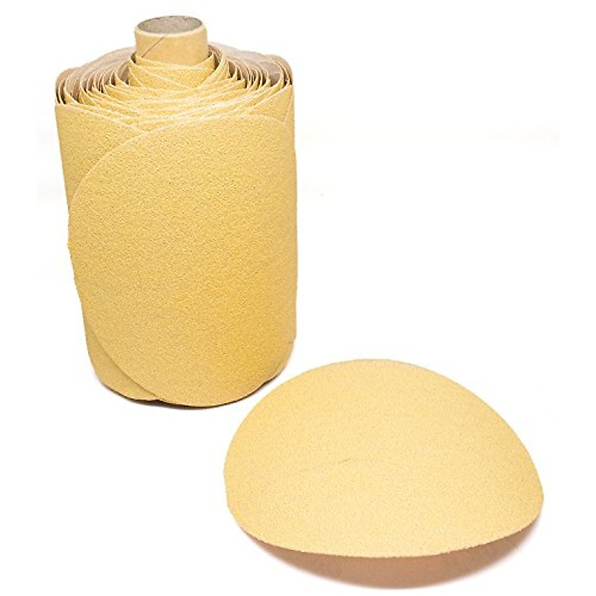 Benchmark Abrasives 5" PSA Gold Self Adhesive DA Sanding Disc Roll Aluminum Oxide Grains Designed for Surface Blending Edge Sanding General Stock Removal Orbital Sanders (100 Discs) - 80 Grit