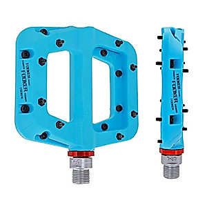 FOOKER MTB Pedals Mountain Bike Pedals 3 Bearing Non-Slip Lightweight Nylon Fiber Bicycle Platform Pedals for BMX MTB 9/16"