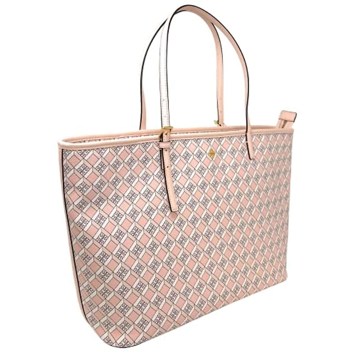 Tory Burch Geo Logo Top Zip Tote