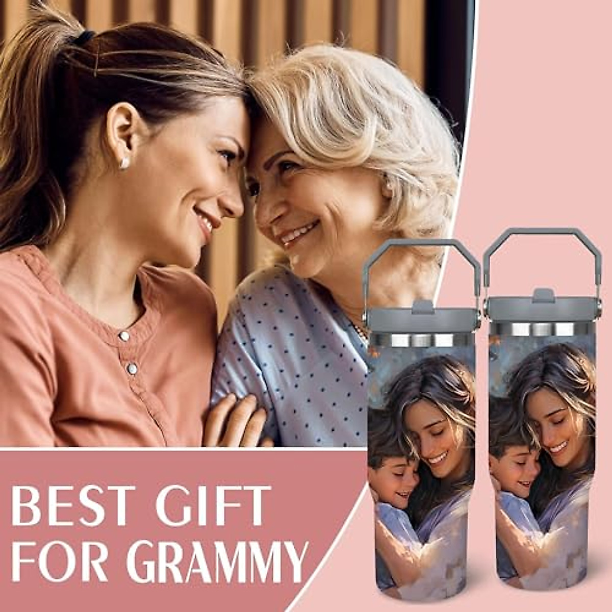 FOCIUZTA 30oz Abstract Artistic Warm Tumbler with lid, Travel Coffee Cup, Ideal for Easter, Mother Day, and birthday gifts