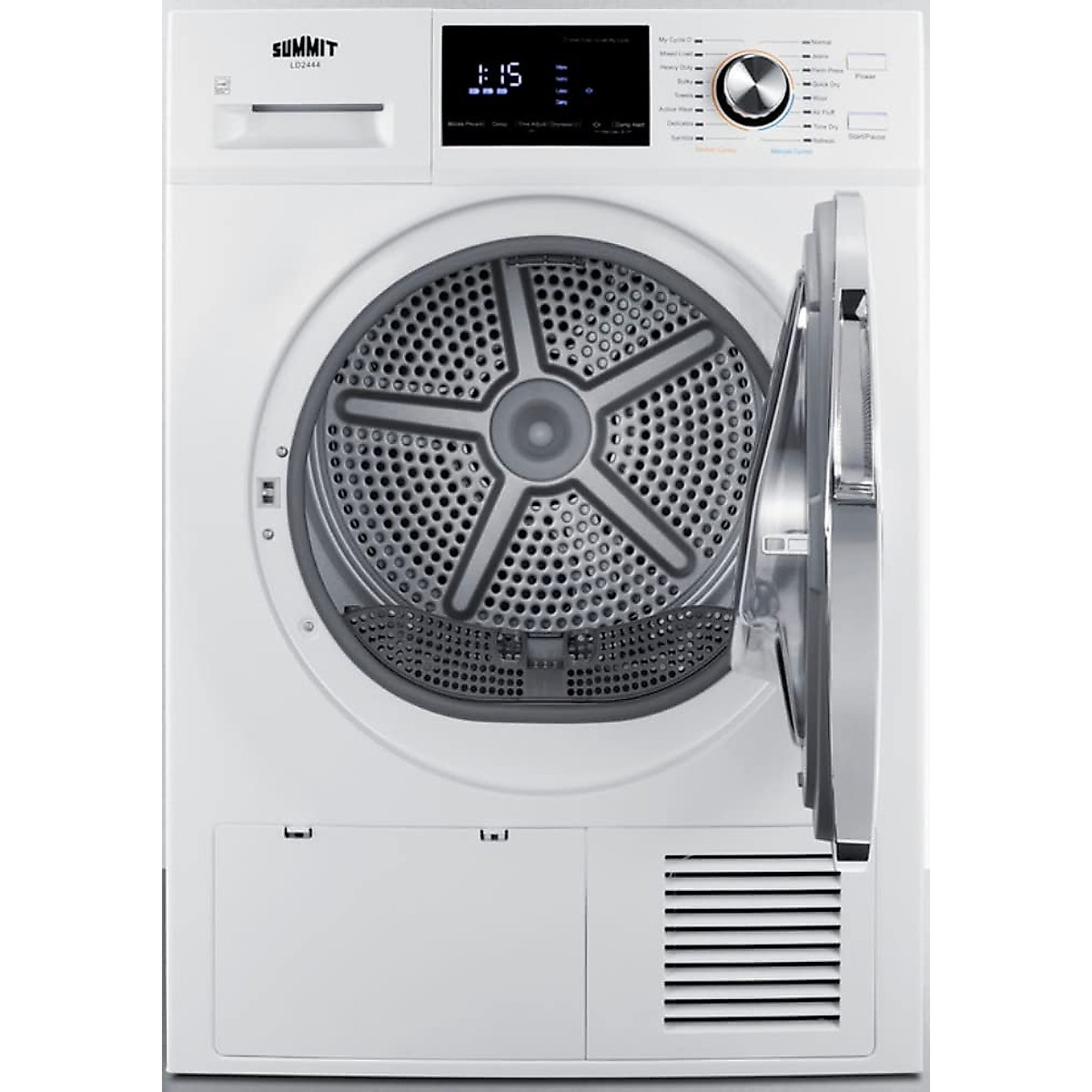 4.4 cu ft Front Load Dryer w/Glass Window - 15 Settings, 220v/1ph, White
