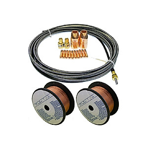 WeldingCity MIG Gun Accessory Kit for 100-150 Amp Miller M-100/150 (M-10/15) Hobart H-9/10 2-pk Welding Wire .030" ER70S-6 2-lb M29W