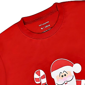 HYCLES Christmas Pajamas for Kids Girls Holiday Long Sleeve Sleepwear Santa Cotton Pajamas Sets for 2-12Y Boys/Toddler Pjs
