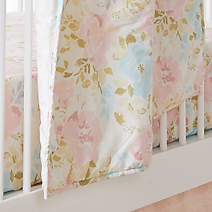 Levtex Baby Nest & Nod Amelia 3pc Bedding Set, Cotton, Pink, (Quilt, Dust Ruffle, Crib Fitted Sheet)