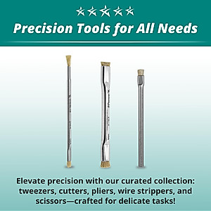 Excelta Anti-Static Applicator Brush, 4.5 Inch, 0.19 Inch Tip, Soft Horse Hair, Heat Resistant Up to 370 Degrees, Precision Electronics Cleaning, Superior