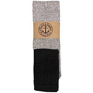Yacht & Smith 120 Pair Bulk Pack Of Mens Winter Thermal Camping Boot Socks, Cotton Tube or Crew Sock