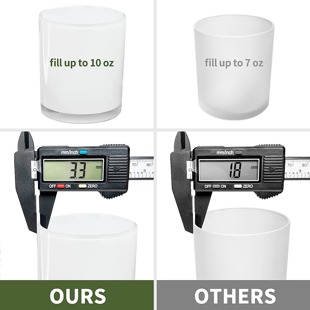 SUPMIND 12 Pack 10oz Glass Candle Jars with Lids and Sticky Labels, Empty Candle Jars for Making Candles Bulk Containers(Inner White)