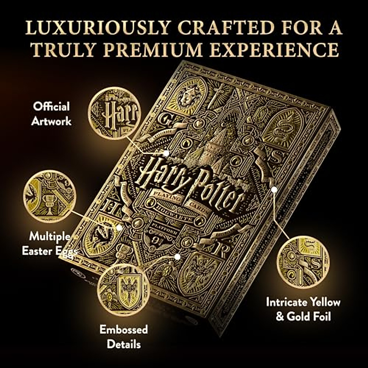 theory11 Harry Potter Playing Cards - Yellow (Hufflepuff)