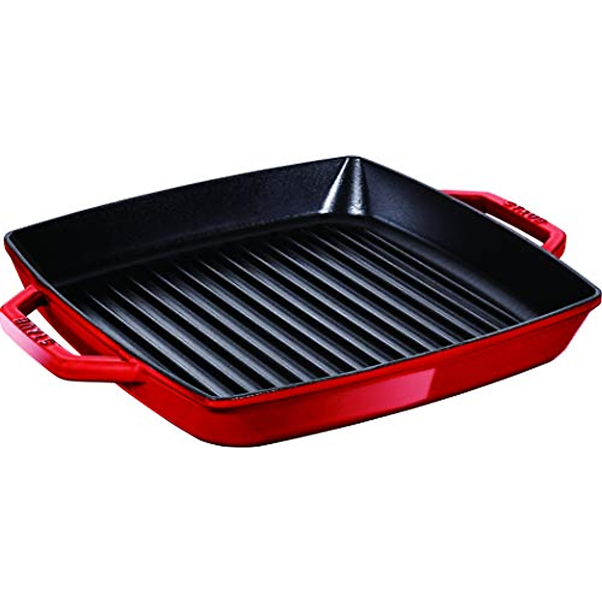 staub 40511-730 Pure Grill Square Cherry 9.1 inches (23 cm) Grill Pan, Both Hands, Casting, Enamel, Induction Compatible, Japanese Authentic Product