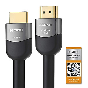 Zeskit Premium HDMI Certified 4K (29ft/ 9m) CL3 in Wall High Speed with Ethernet HDMI 2.0b Cable, Compatible with Dolby Vision 4K 60Hz ARC HDR 18Gbps HDCP 2.2