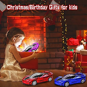 RC Cars-Remote Control Car for Girl, 2.4Ghz 1:18 Scale Electric Remote Toy Racing, with Led Lights Rechargeable High-Speed Hobby Toy Vehicle, RC Car Gifts for Age 3 4 5 6 7 8 9 Year Old Kids (Purple)
