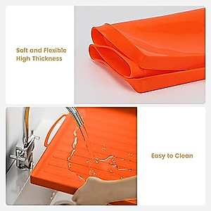 Silicone Griddle for Blackstone 28 Inch Griddle, Size:28 x 17 x 1 inches, Food Grade Waterproof Silicone Mat, Protect Your Griddle from Rodents, Insects, Debris, and Rust(Orange)
