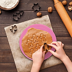 Tsnamay 2Pcs Cake Decorating Turntable,5.5inch Rotating Cake Turntable, Turns Smoothly Revolving Cake Stand Cake Decorating Baking Tools Accessories Supplies for Cookies Cupcake,Pink