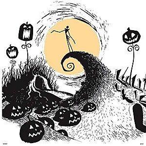 Skinit Decal Gaming Skin Compatible with PS4 Slim Bundle - Officially Licensed Disney The Nightmare Before Christmas Jack on Spiral Hill Art Design