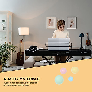 Milisten 8Pcs Piano Finger Trainer Ball Stress Balls for Adults and Kids Hand Grip Strength Trainer Finger Resistance Exercise Squeezer