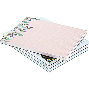 To Do Daily Notepads, Notepads for Women, Peacock Design (50 Sheets, 4-Pack)