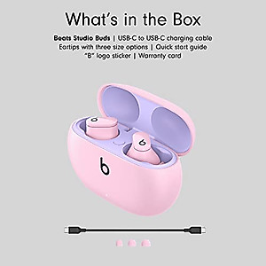 Beats Studio Buds - True Wireless Noise Cancelling Earbuds - Compatible with Apple & Android, Built-in Microphone, IPX4 Rating, Sweat Resistant Earphones (Pink) (Renewed)