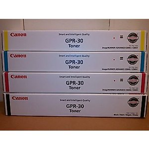 Canon GPR-30 OEM Genuine Toner Cartridge Combo for Canon ImageRunner C5045, C5051 Printer (BCMY One Each: 2789B003AA, 2801B003AA, 2793B003AA, 2797B003AA