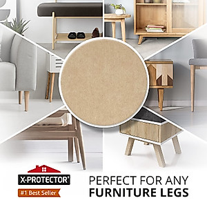 Felt Furniture Pads X-PROTECTOR 10 PCS - Premium 8” x 6” x 1/5” Heavy Duty Beige Felt Sheets! Cut Large Furniture Pads to The Size You Need - The Best Felt Floor Protectors for Any Hard Floor!